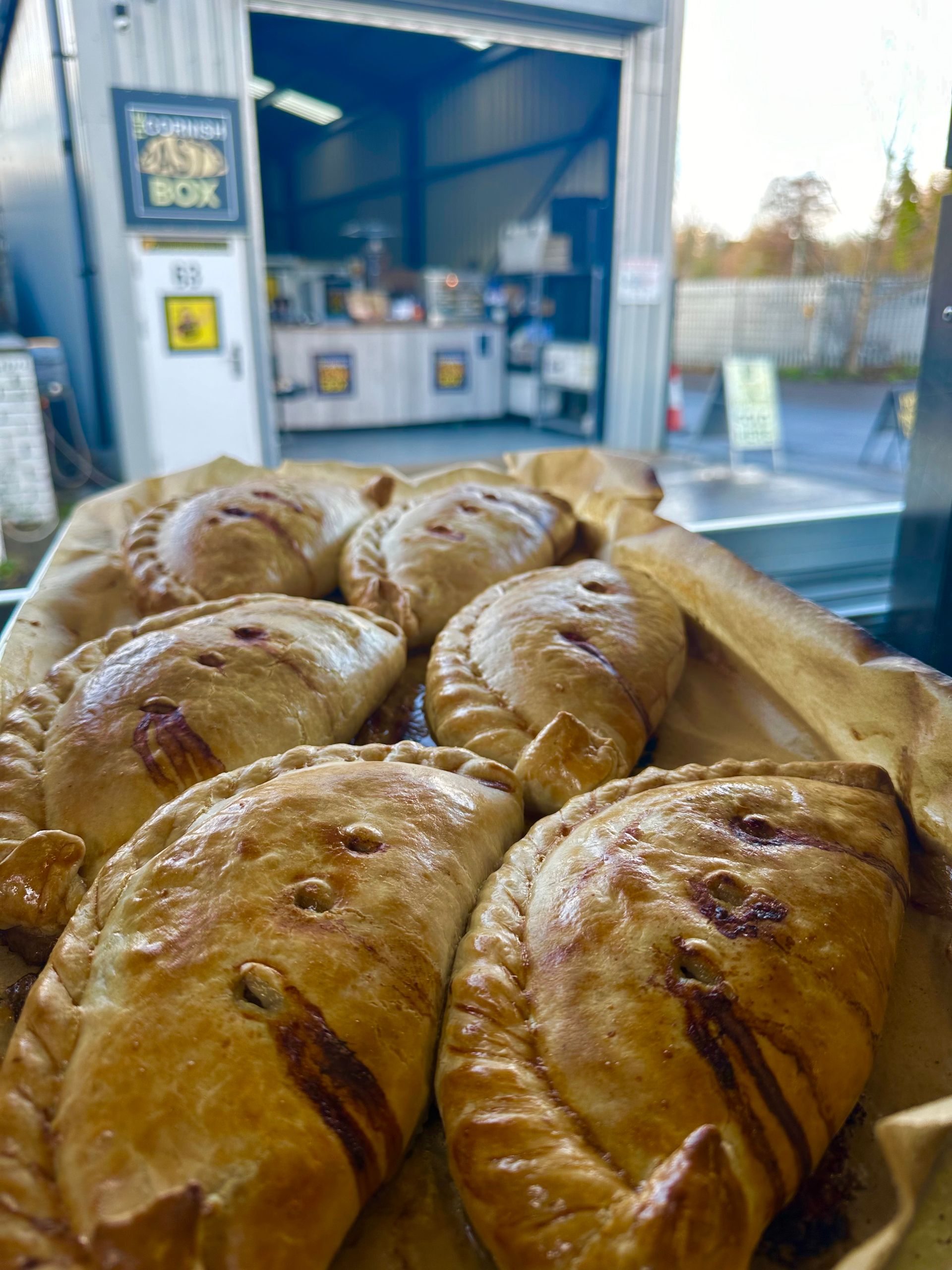 Fresh hot baked pasties