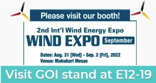 2nd Japan Wind Expo 2022 GOI Stand E12-19