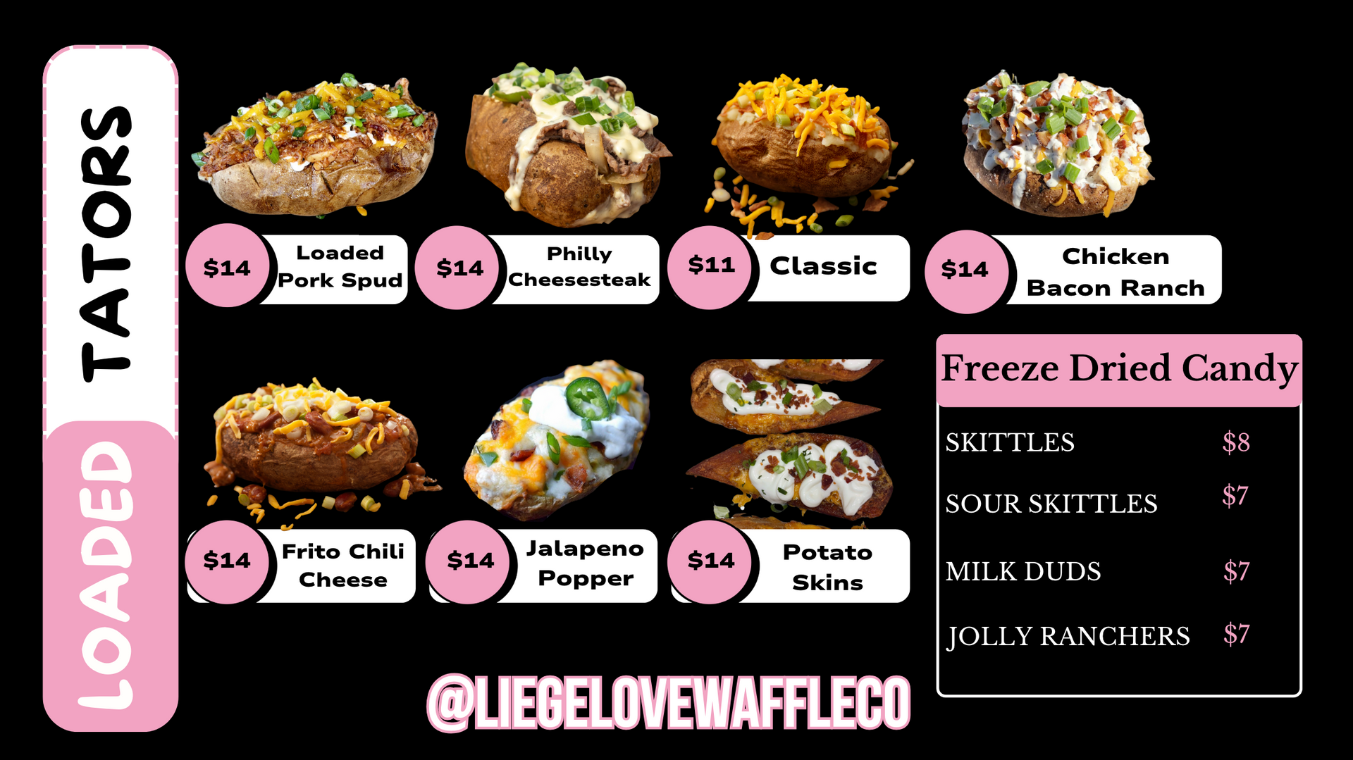 Sweet Treats Menu | Liege Love Waffle Co. | The Greater Ozarks