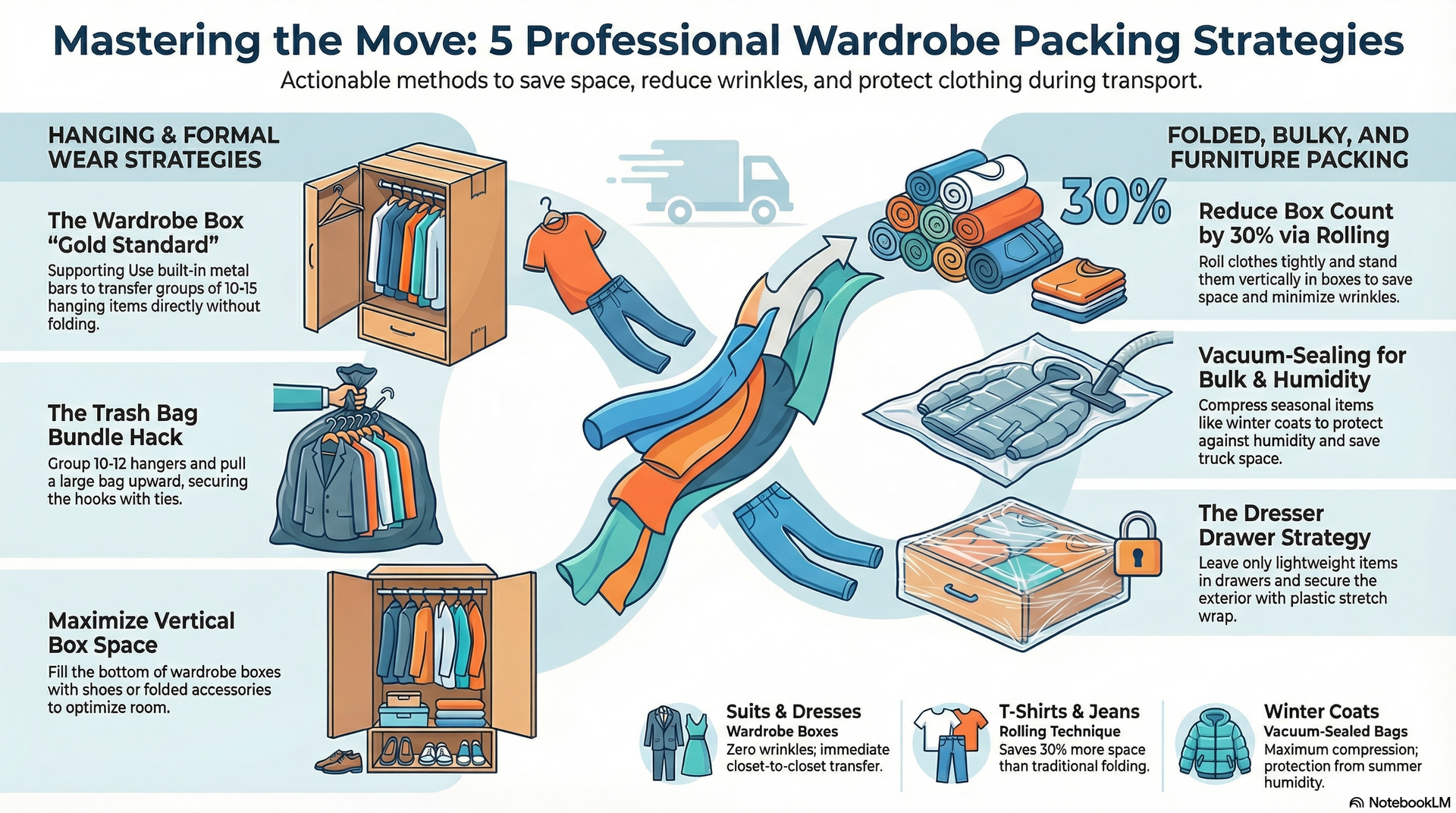 5 Ways to Pack Clothes For Moving From Closet to Box