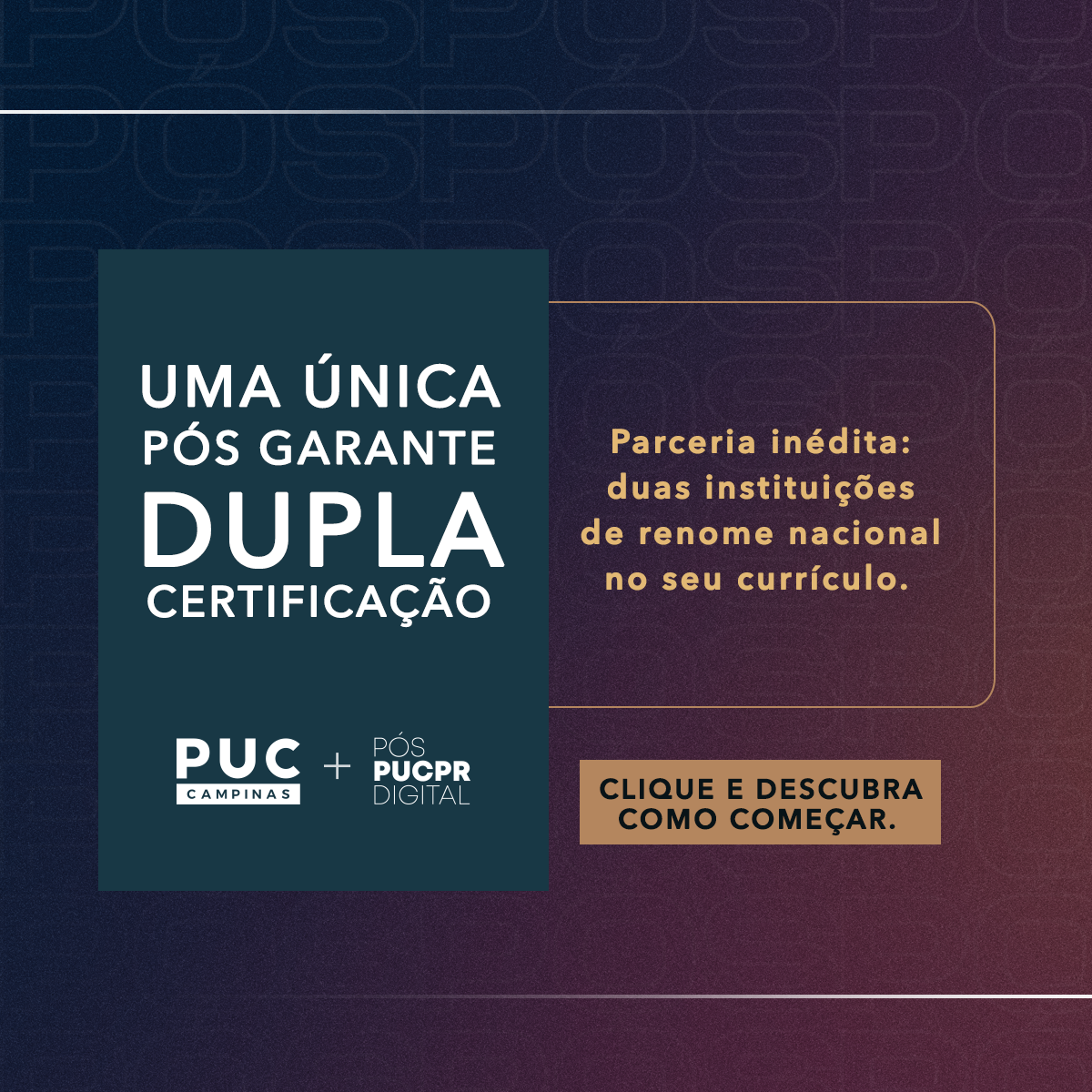 PUCPR e PUC-Campinas lançam pós-graduação com dupla certificação