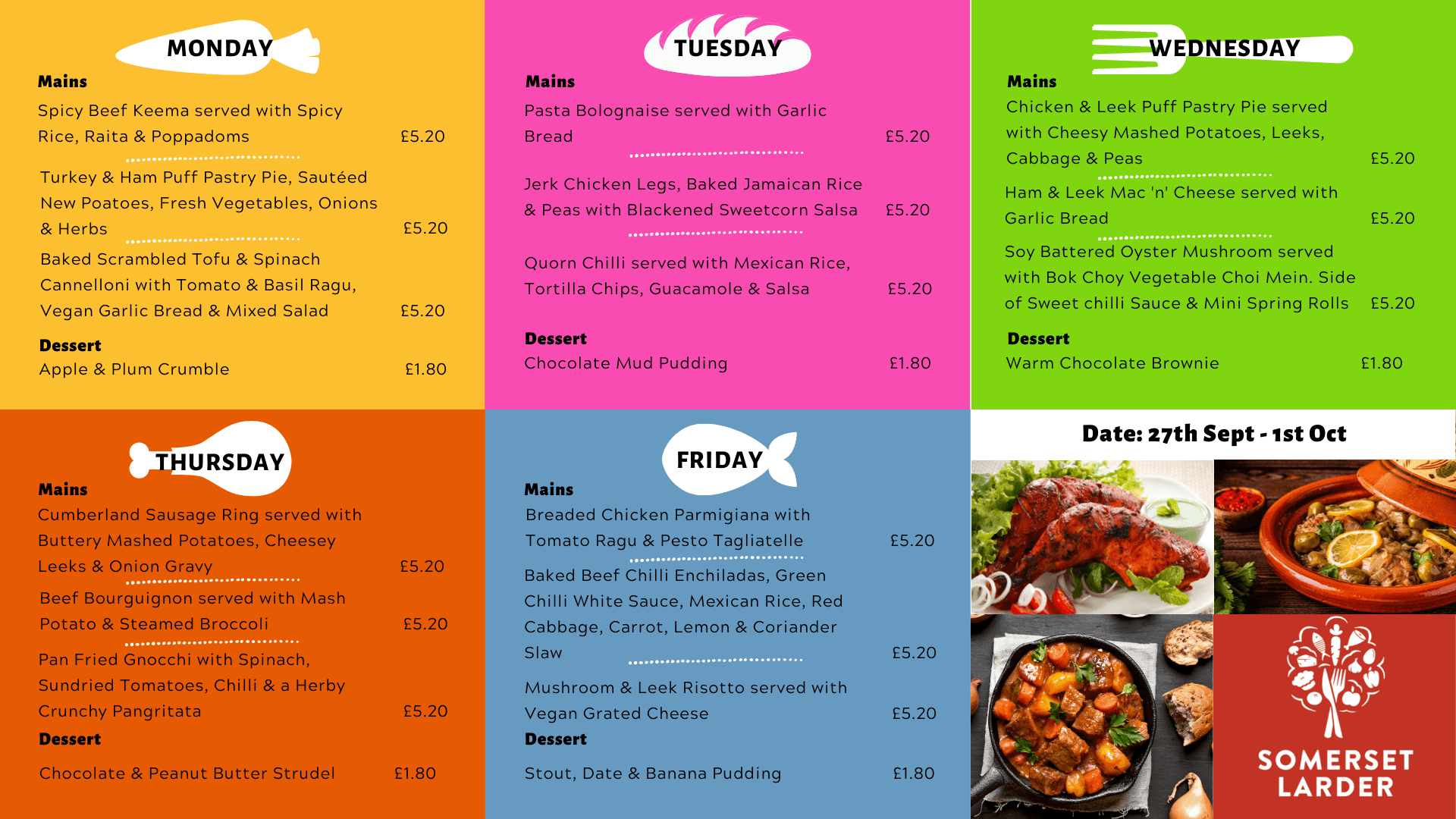 Menus at HOST Somerset | HOST Somerset Hinkley Point