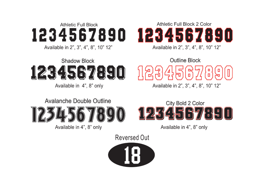 Screen Printing Numbers | West Warwick, RI | 401-822-1775