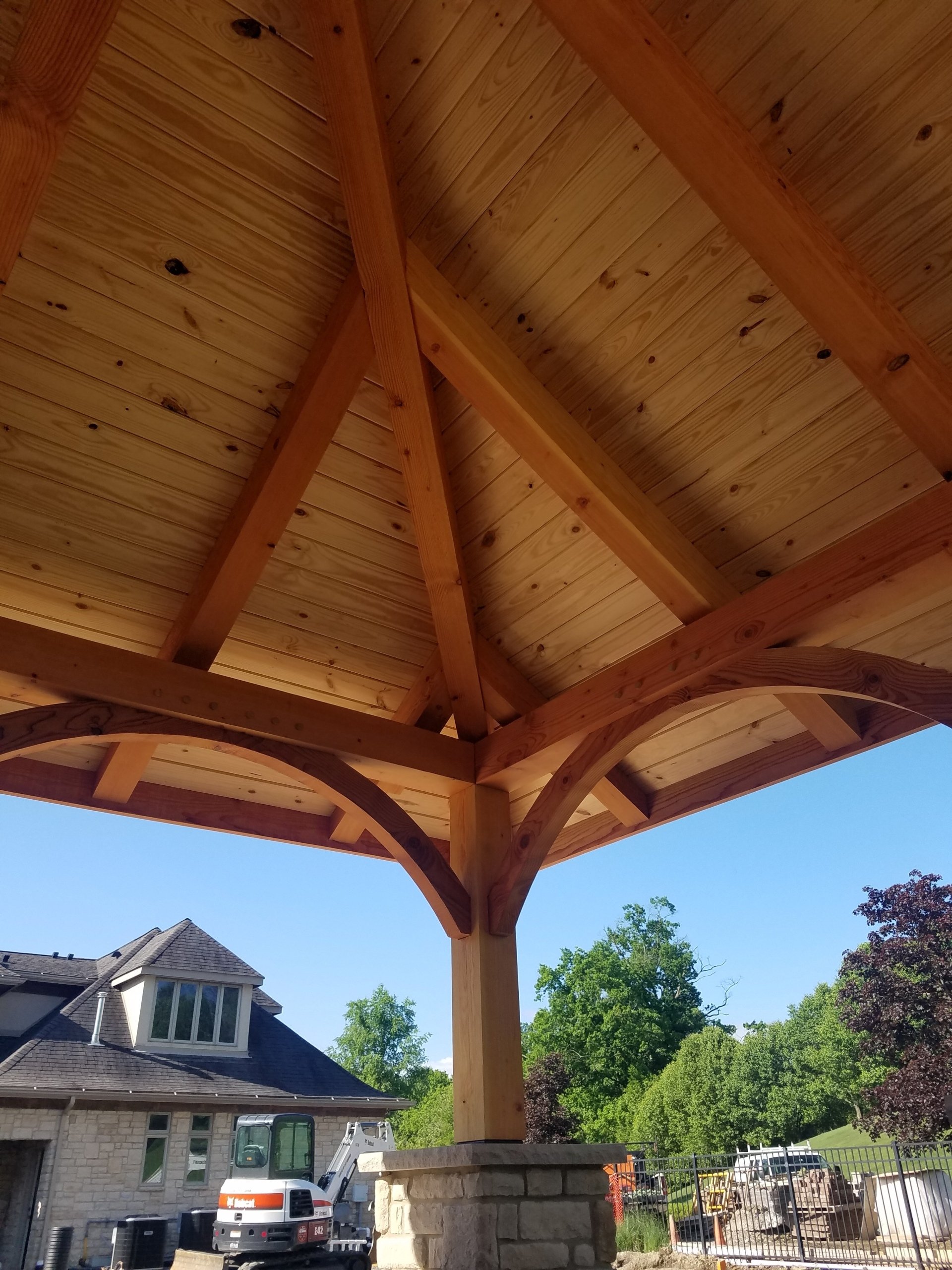 Custom Timber Frame Pool Pavilion: Pittsburgh, PA