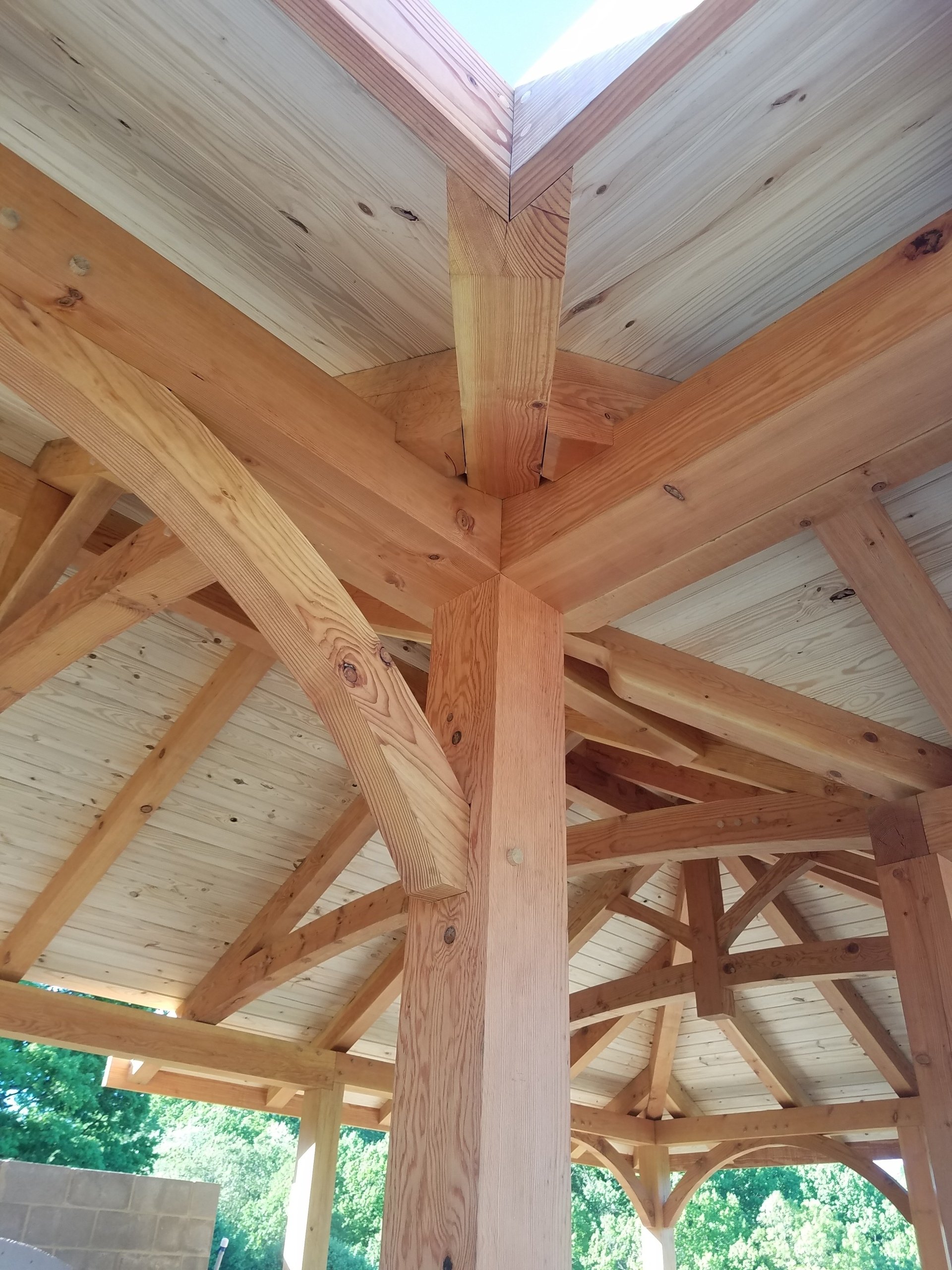 Custom Timber Frame Pool Pavilion: Pittsburgh, PA