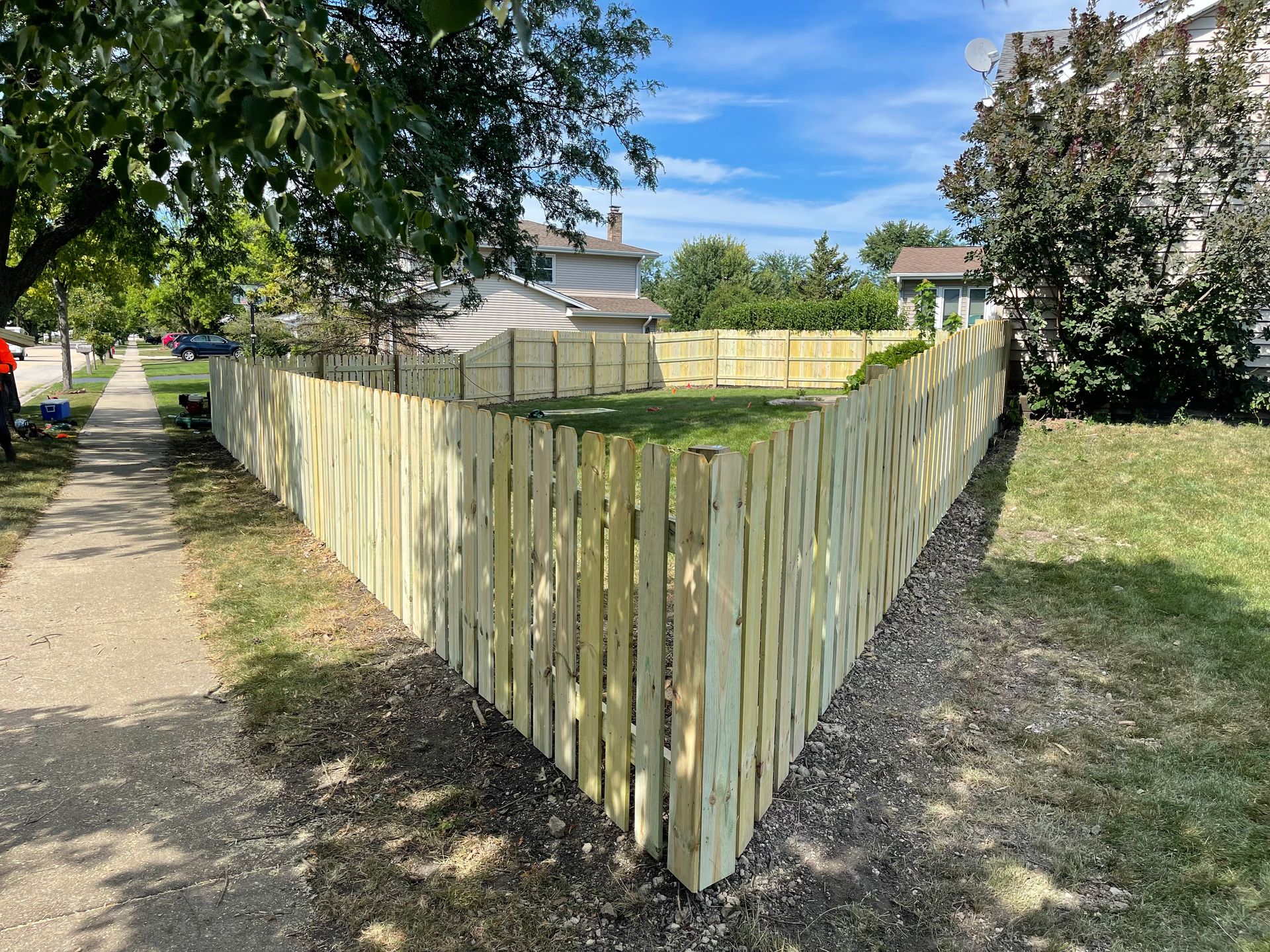 Pressure Treated Pine Fence Installation, Illinois