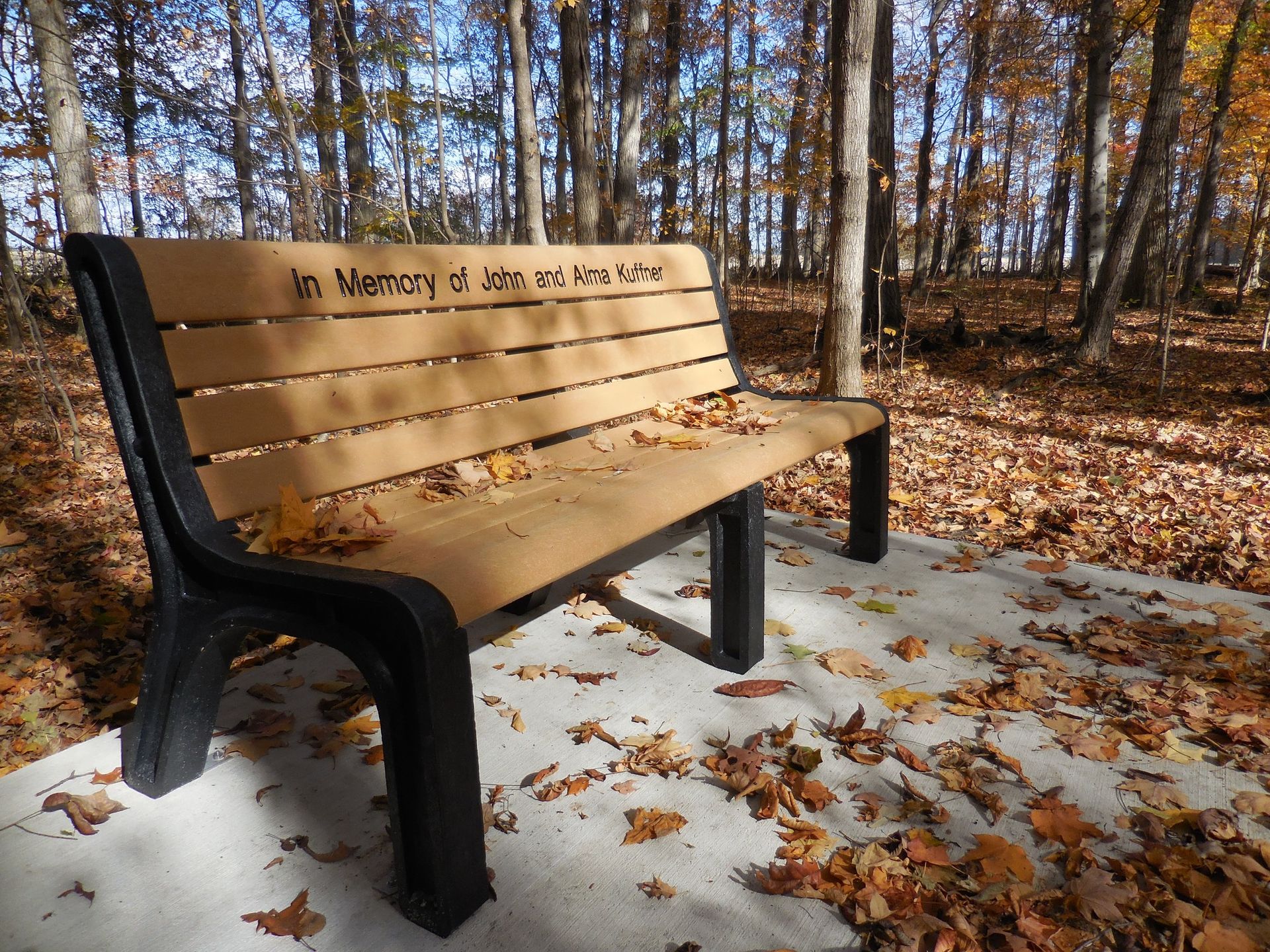 New benches & trail signage at Kuffner Nature Preserve