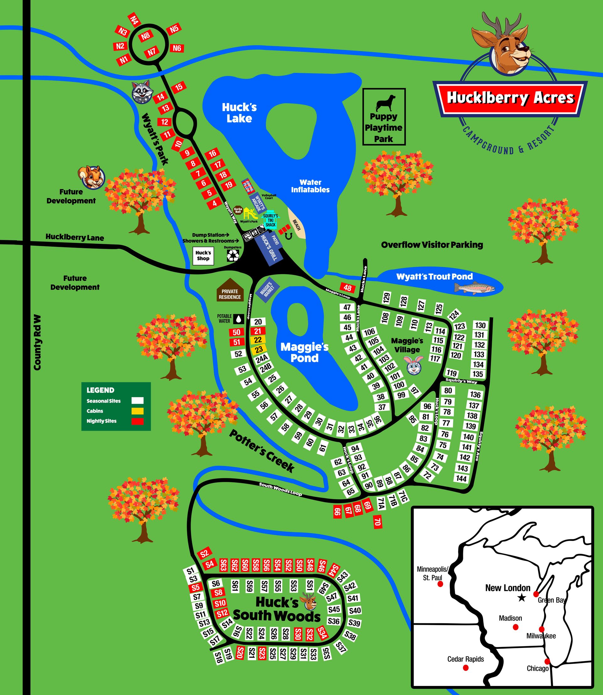 Campground Map | Hucklberry Acres