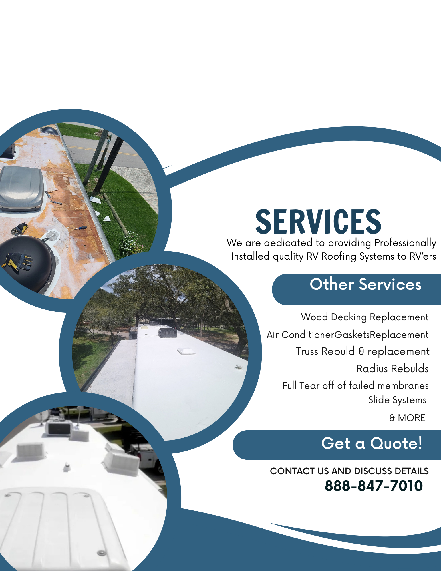 RV Roofing Repair | RV Roofing Solutions - Our Services