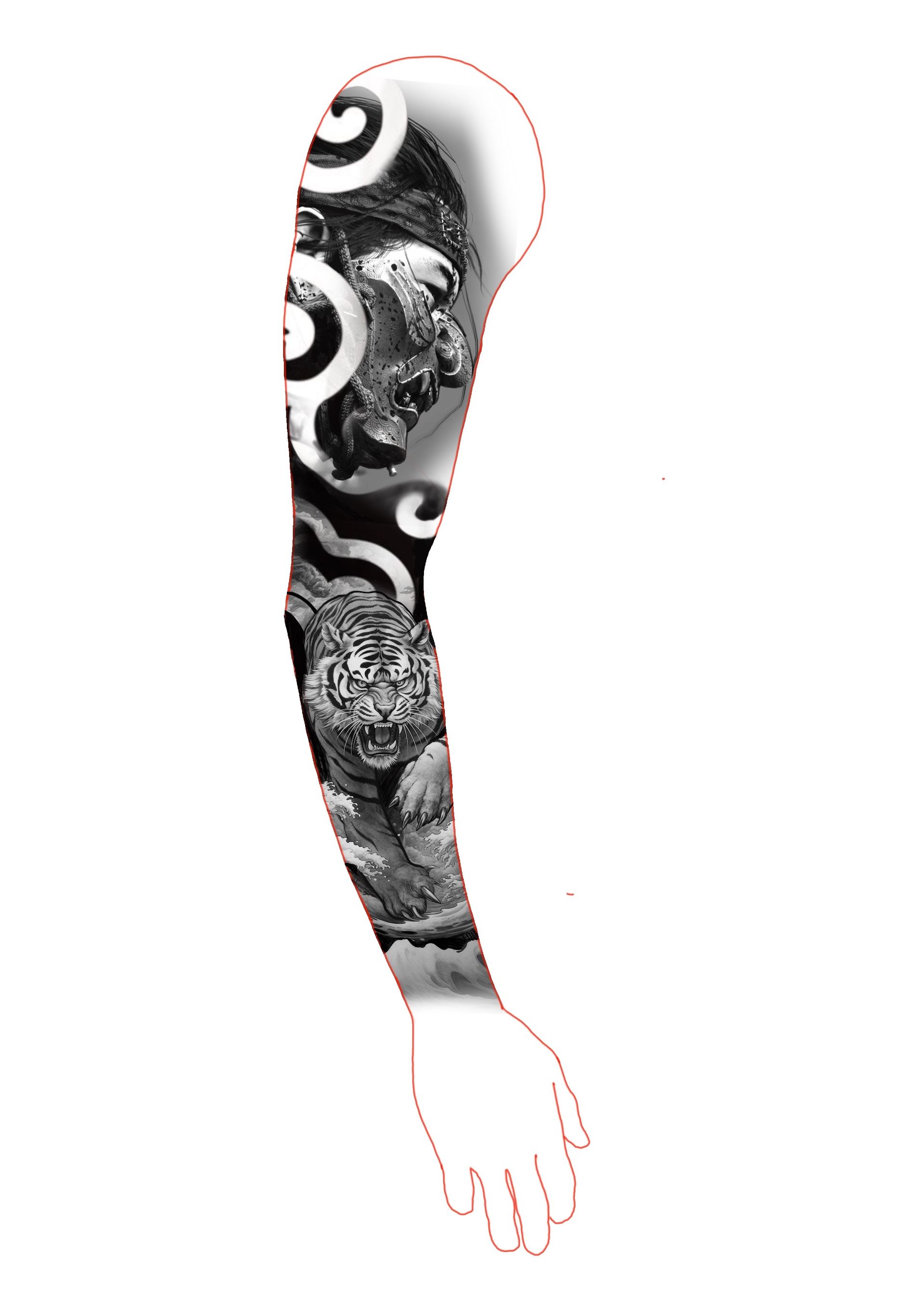 Black and grey realism, color, fine line | Black Craft Tattoo ...