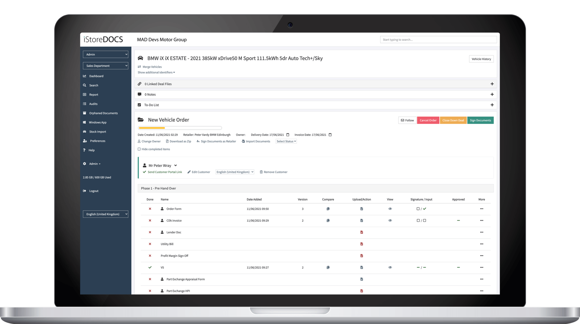 iStoreDocs - Digital Deal Files for your Sales Department