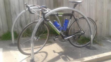 Large Half Hoop Metalcraft Engineering bike racks, cycle stands ...