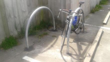 Large Half Hoop Metalcraft Engineering bike racks, cycle stands ...