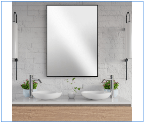 Thin Metal Framed Mirrors - Doors By Mike
