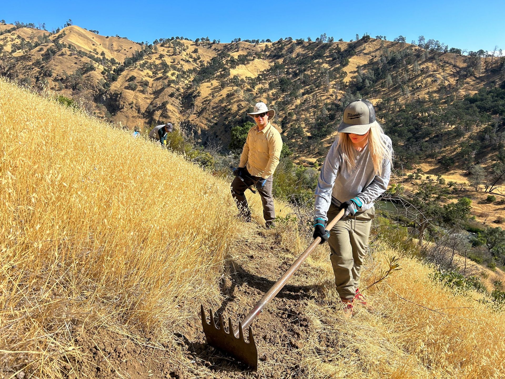 Trail Building on a Beautiful Day at Valley Vista Regional Park