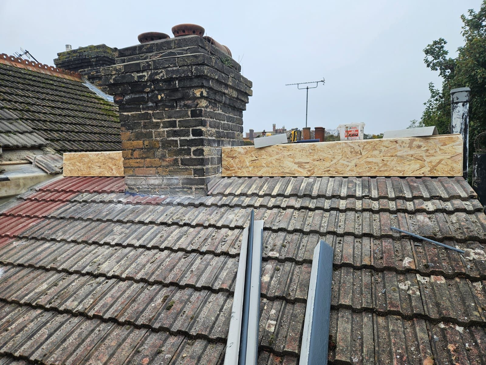 A Recent Garage Roof Refurbishment with Joist Reinforcement