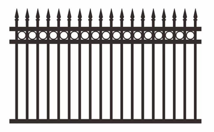 Ring and Spear Top Design Fence Panels