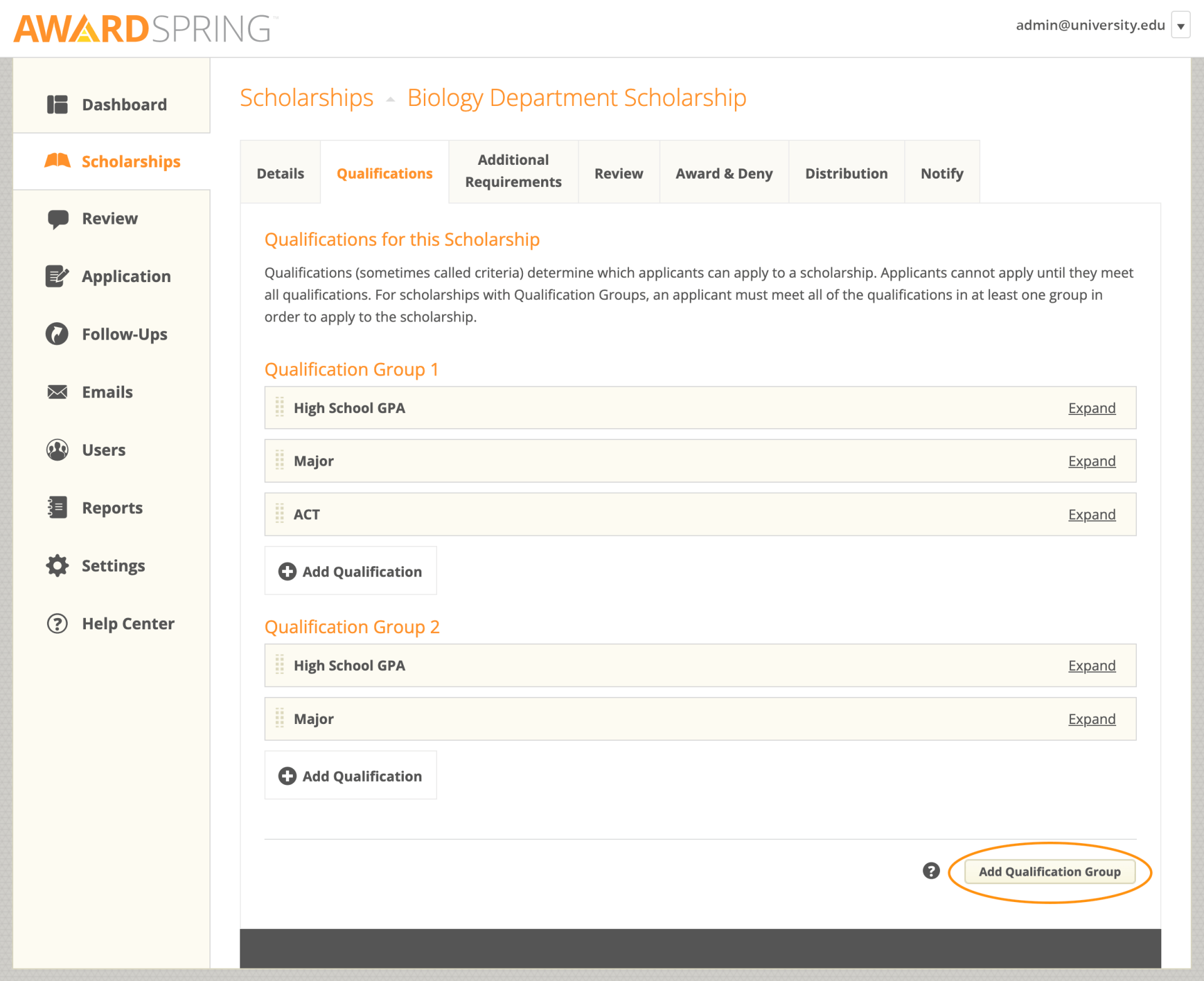 Feature Spotlight: Qualification Groups (“OR” Logic)