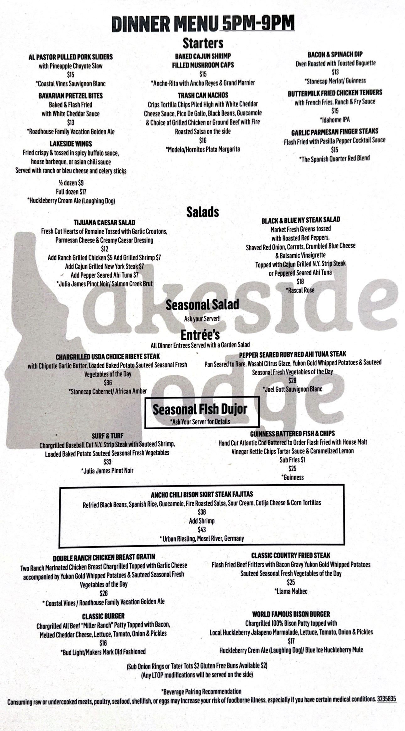 Restaurant | Lakeside Lodge & Resort Island Park Idaho