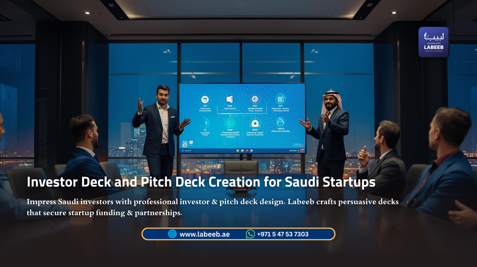 Pitch Deck Creation Saudi Startups | Labeeb.ae