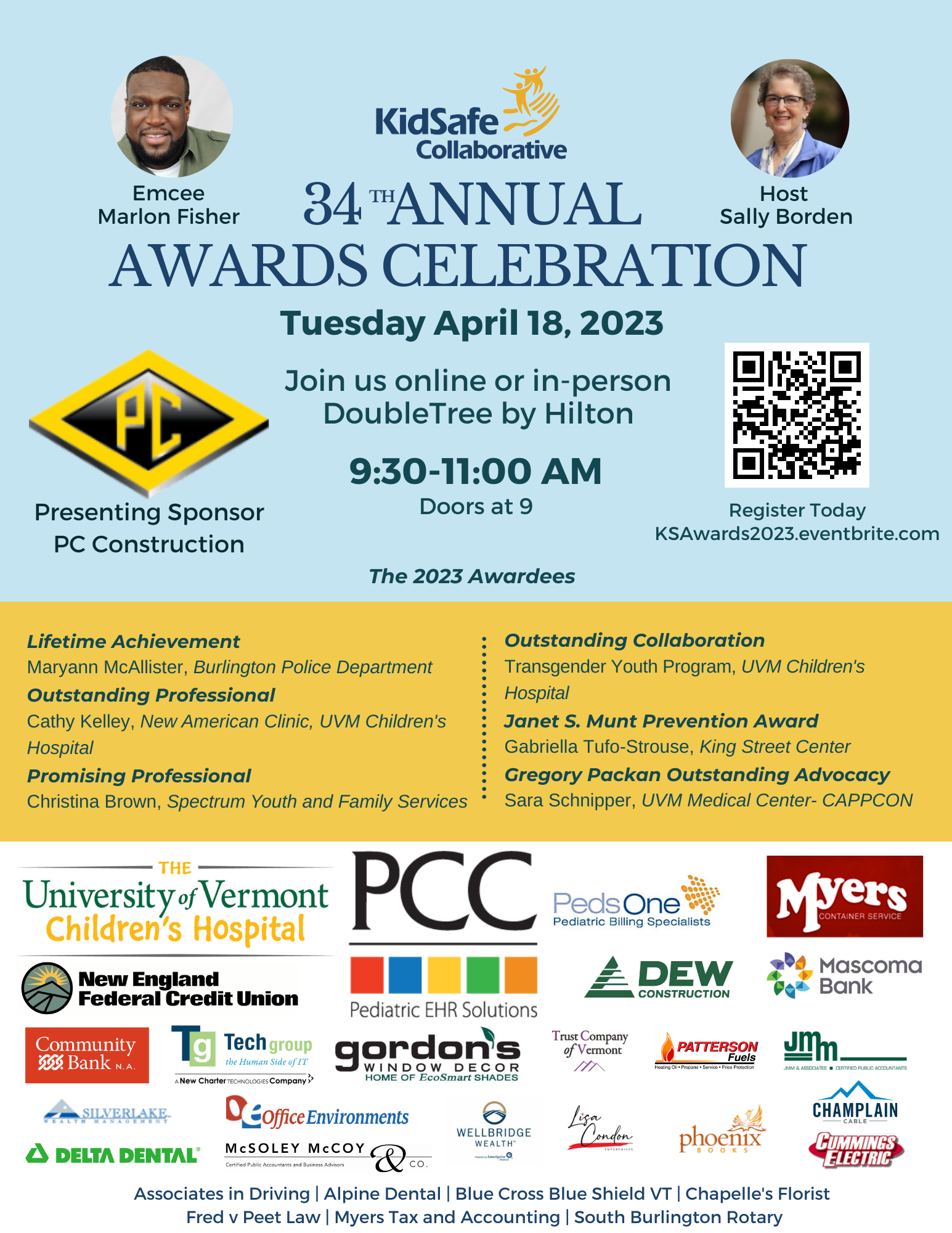 Buy Tickets Now: 2023 KidSafe Outstanding Service Awards