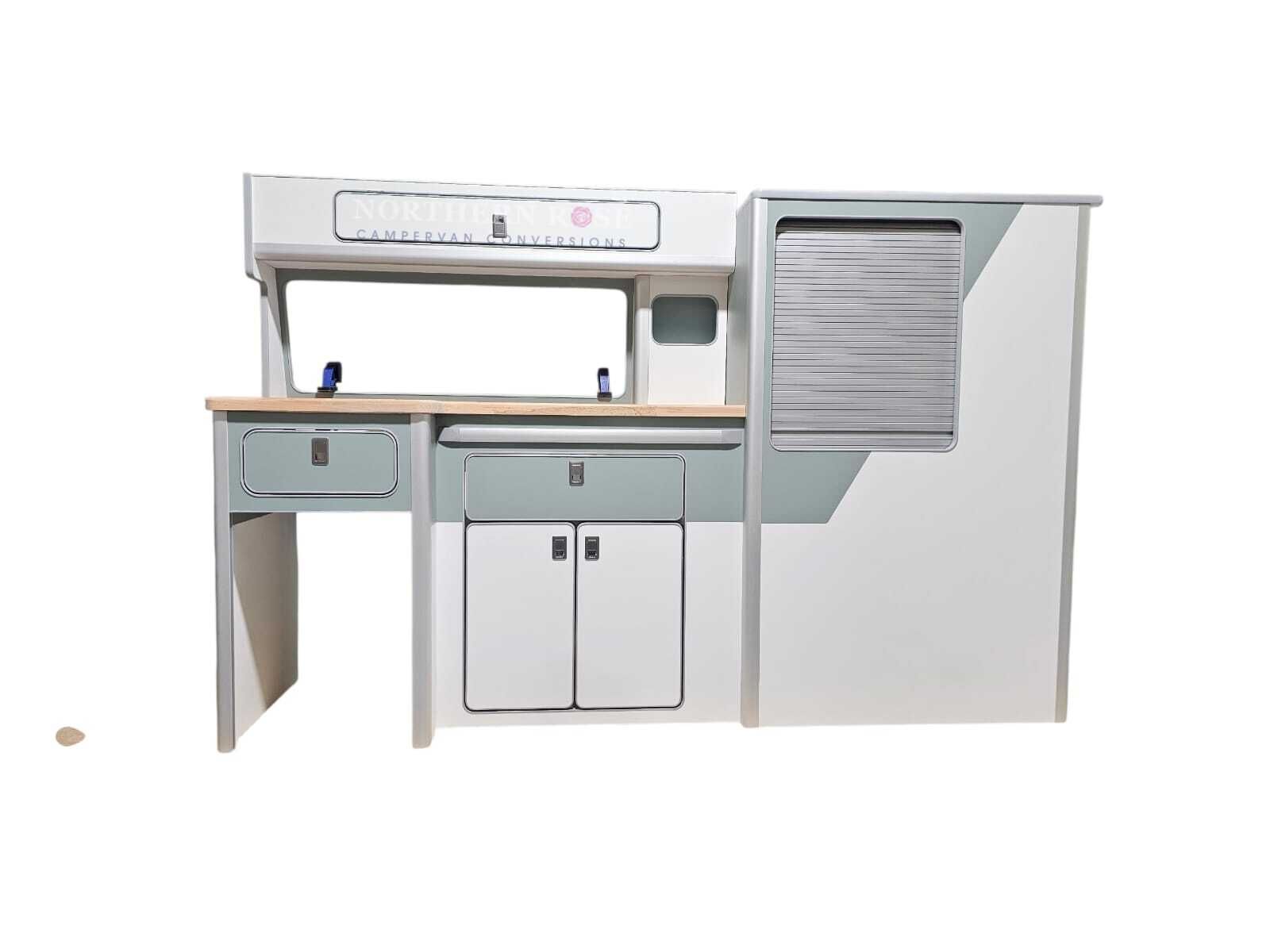 Campervan kitchen units designed by Northern Rose