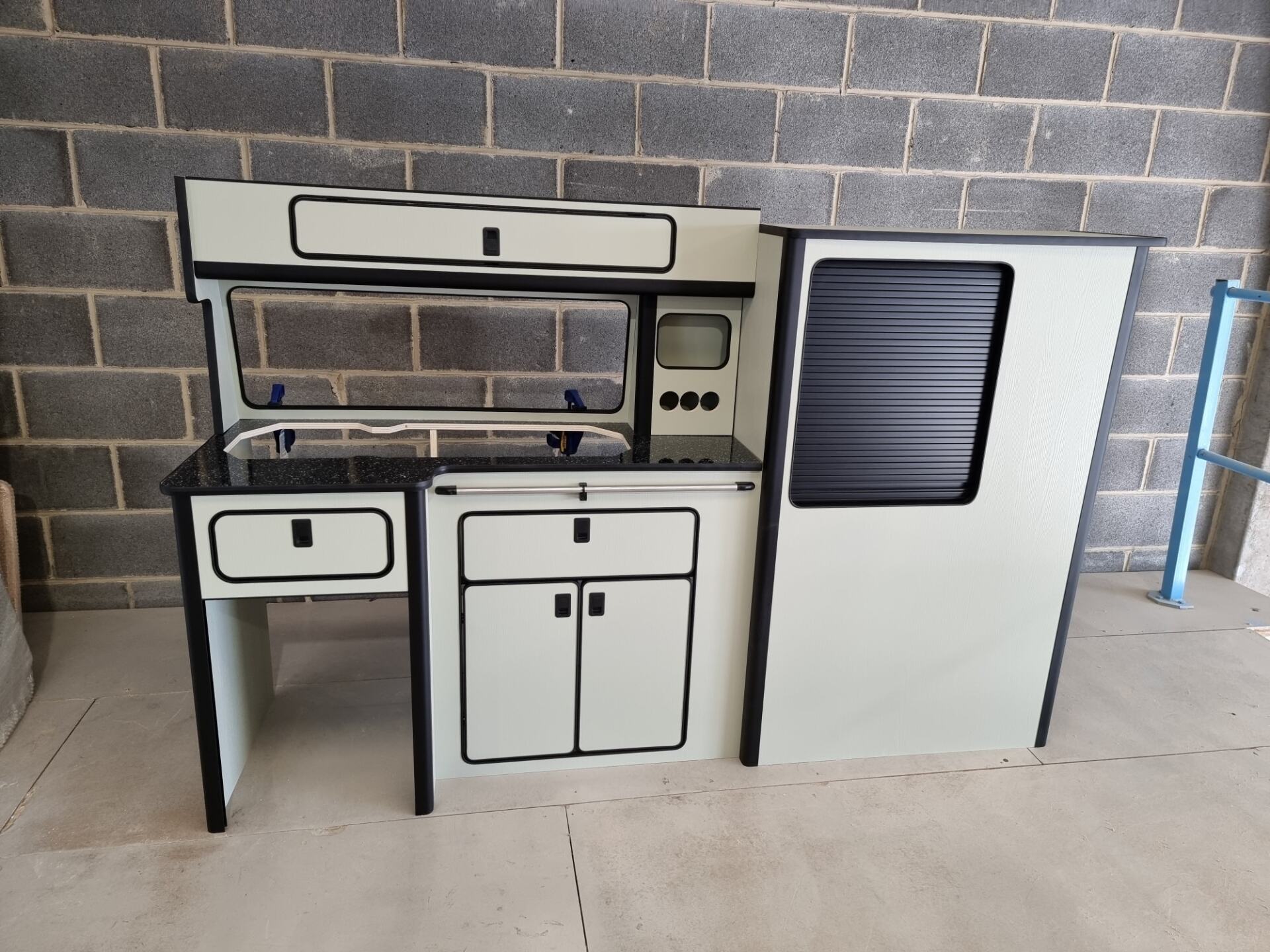 Campervan kitchen units designed by Northern Rose