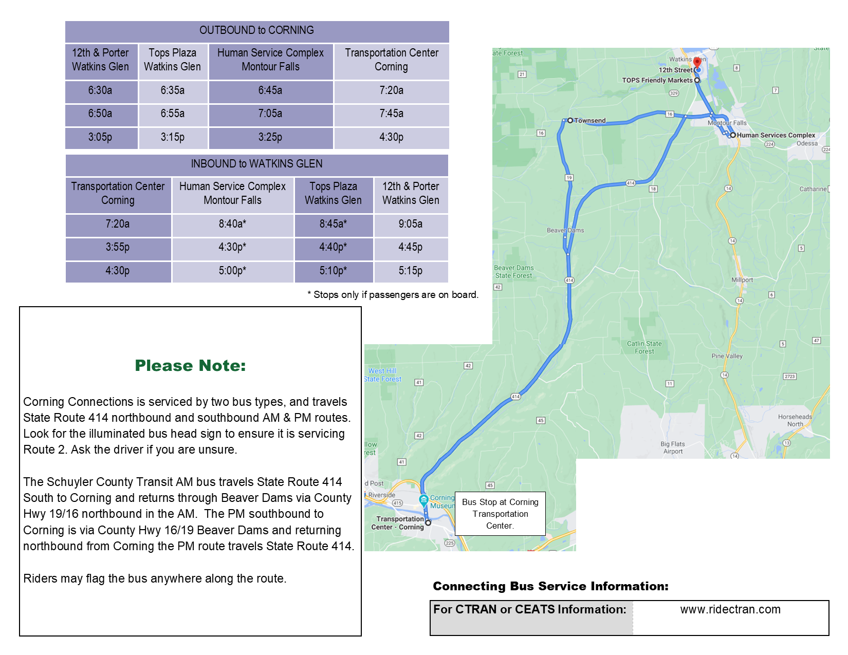 Schuyler County Transit > Routes and Schedules