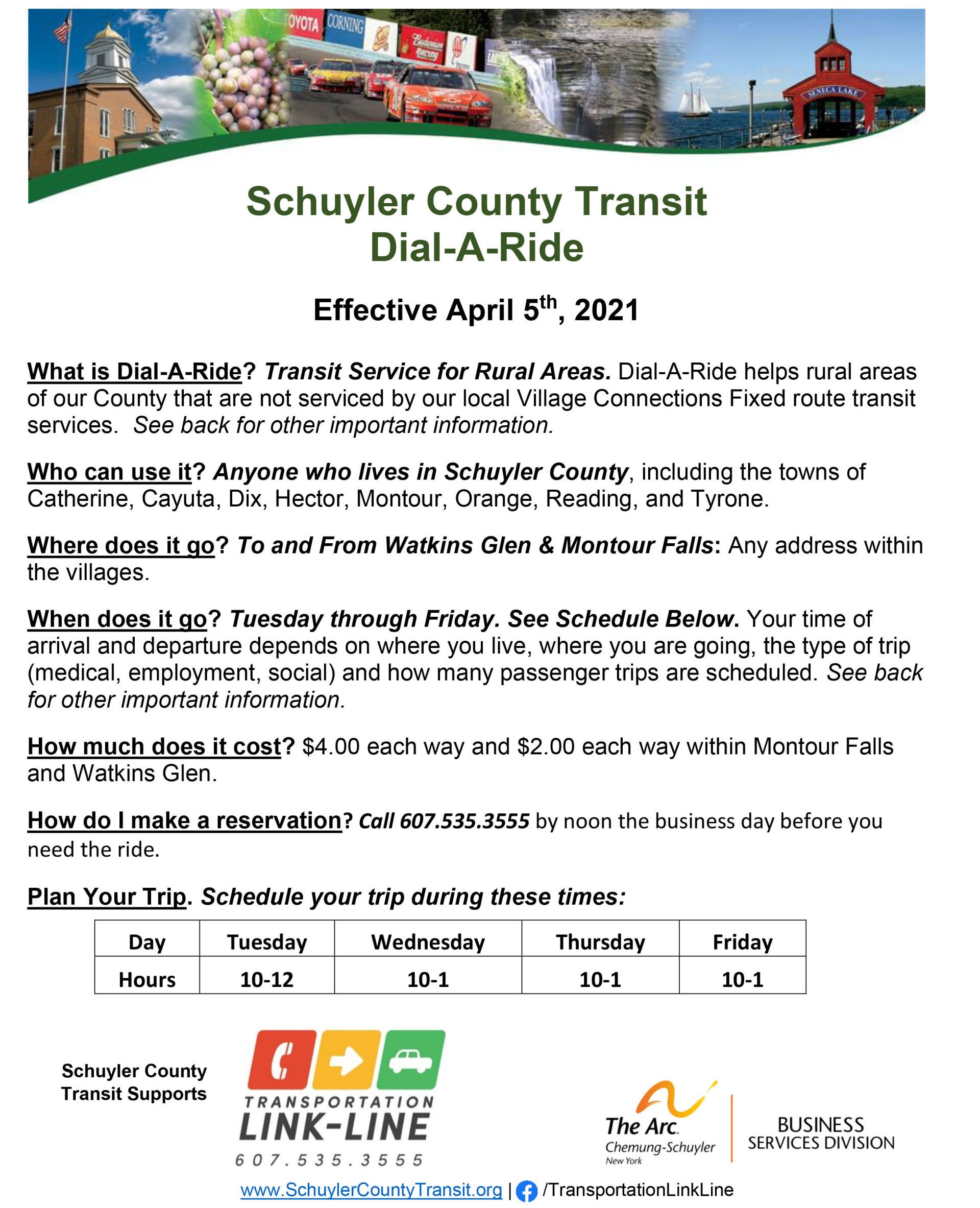 Schuyler County Transit > Routes and Schedules