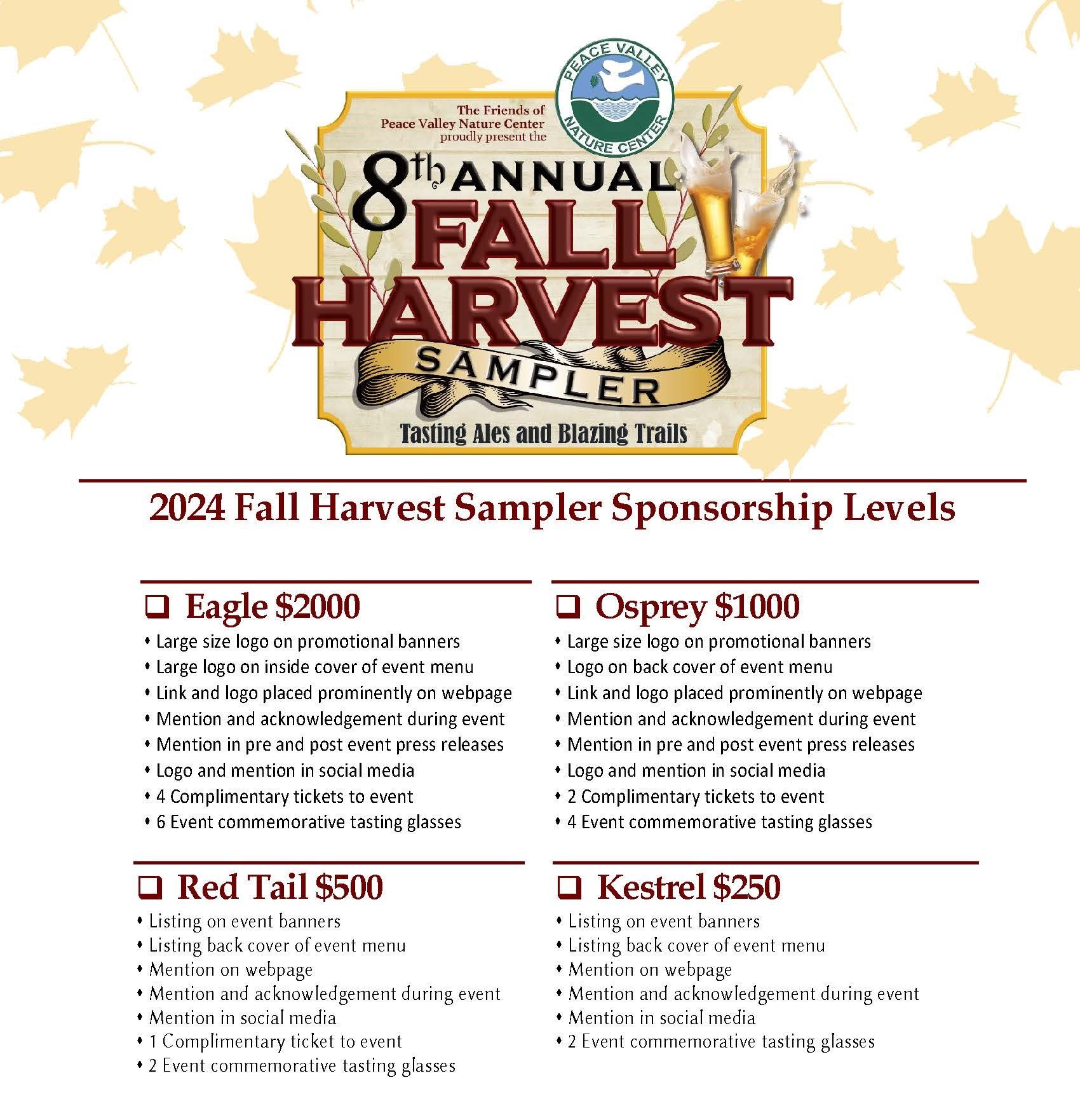 Fall Harvest Sampler Event | Peace Valley Nature Center