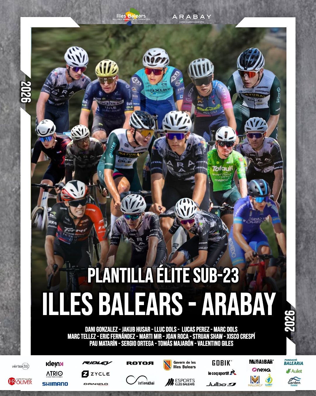 El Illes Balears - Arabay desvela su plantilla Élite y Sub-23 para 2026