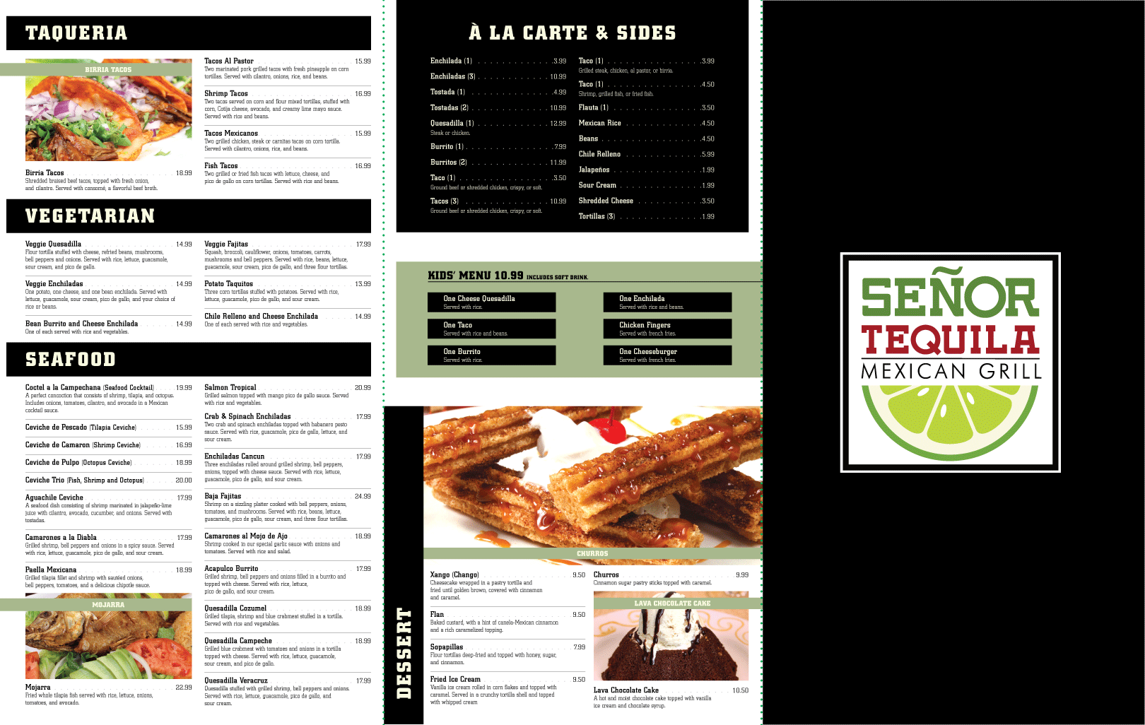 Menu | Señor Tequila Restaurant & Bar | Tampa