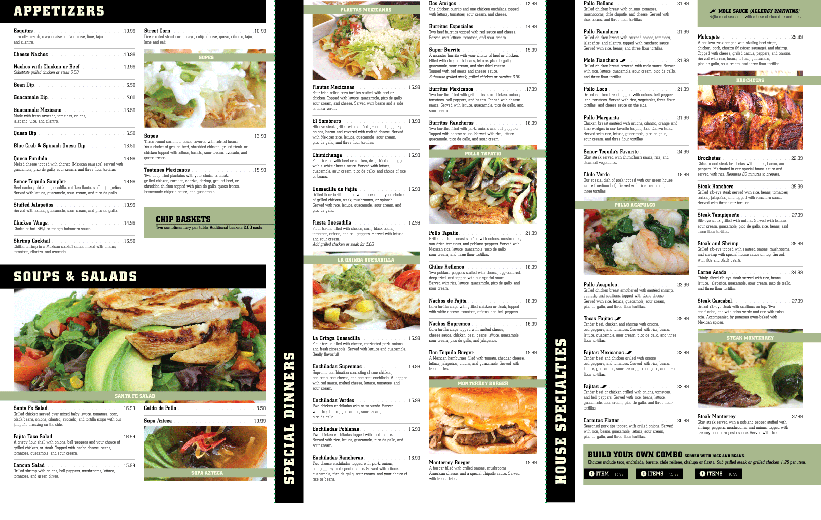 Menu | Señor Tequila Restaurant & Bar | Tampa