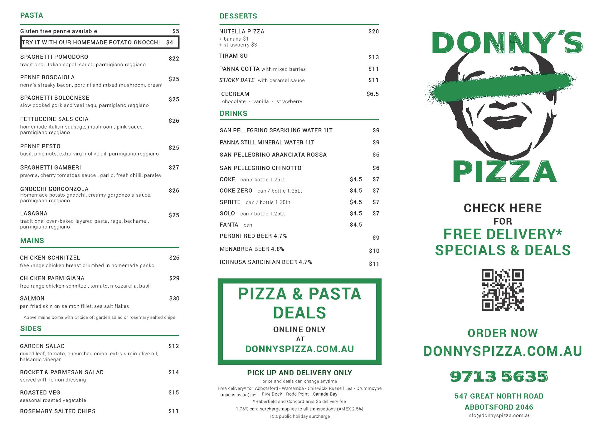 Dine-In at Donny's Pizza
