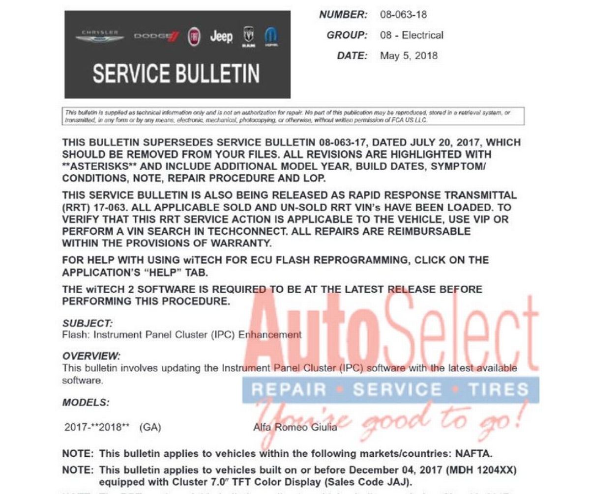 TSB - Technical Service Bulletin. Learn More.