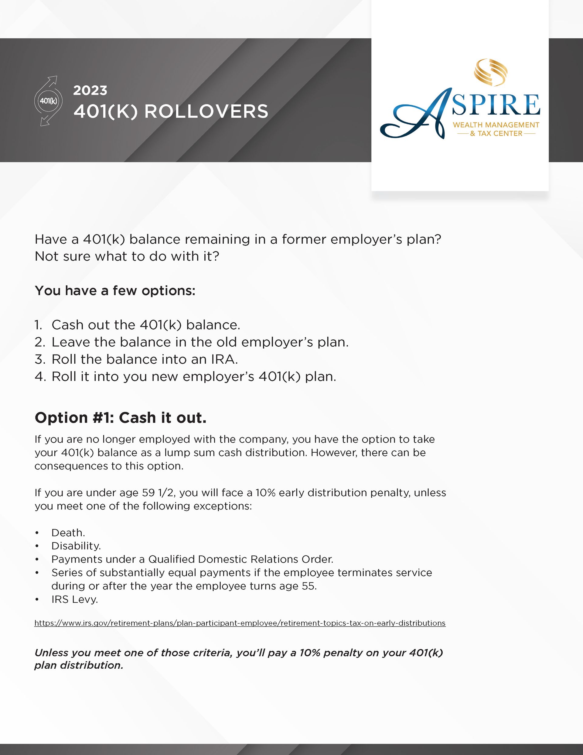 401(k) Management & Rollovers Services | Overland Park, KS | Aspire ...