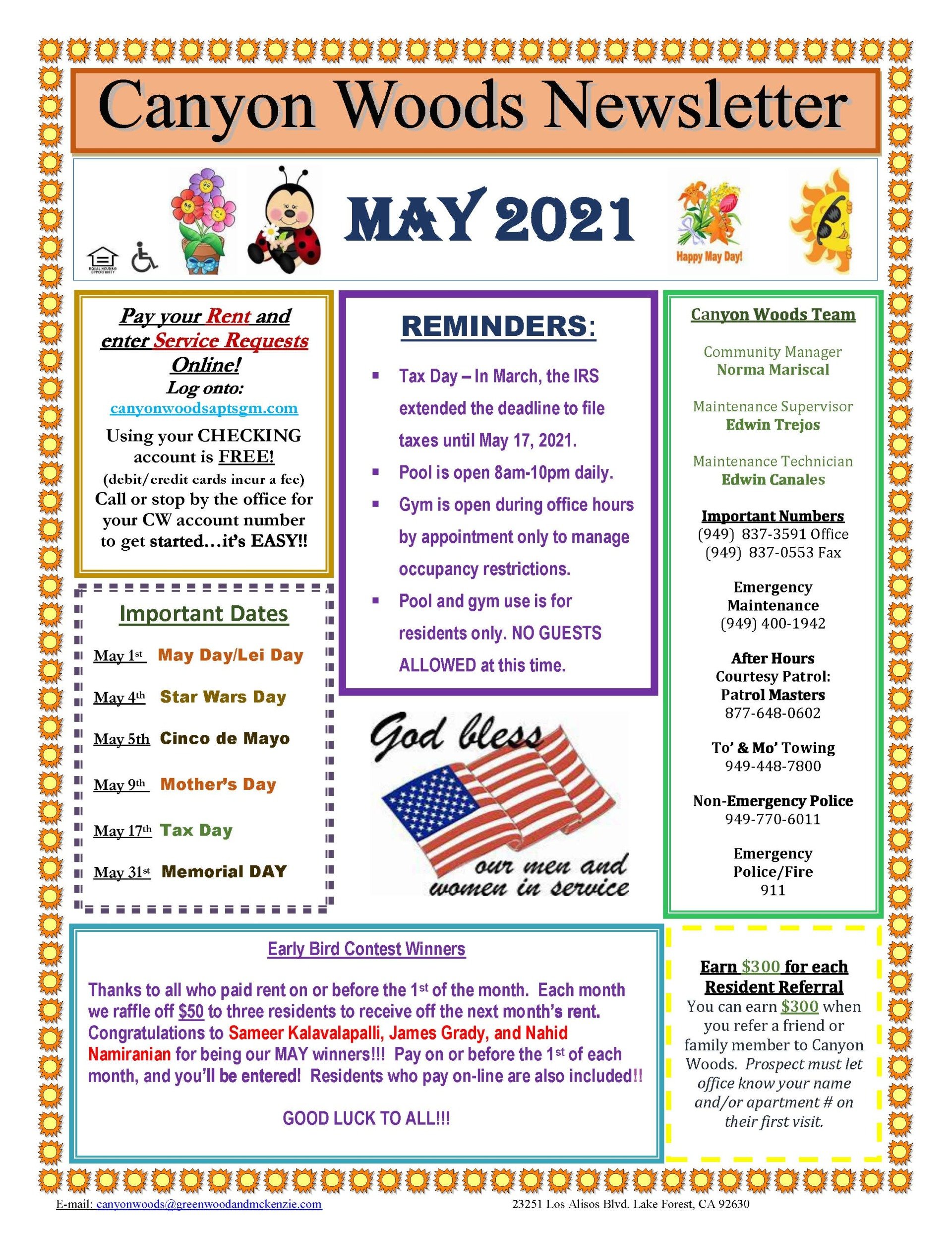 Resident Newsletter - May