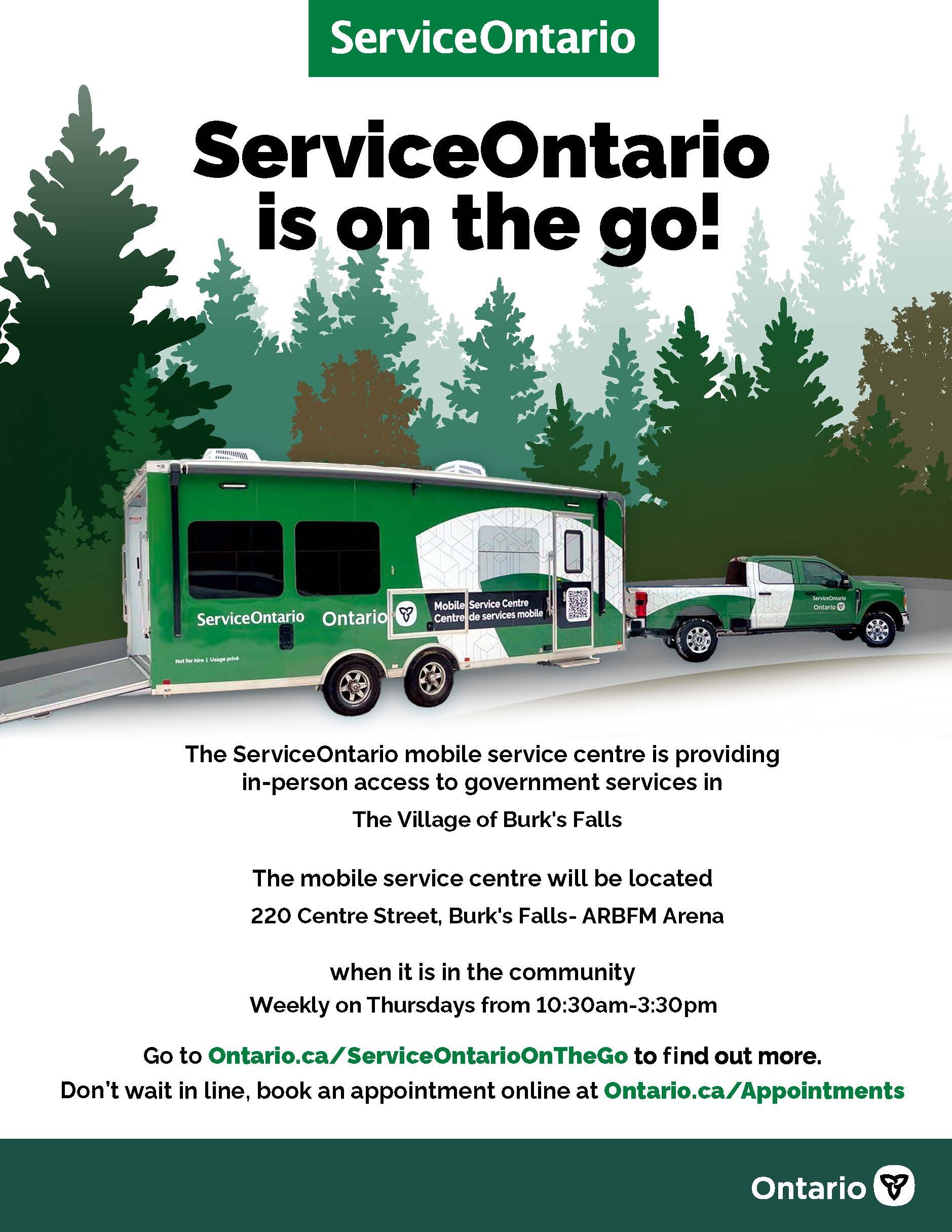 ServiceOntario Returns to Burk's Falls