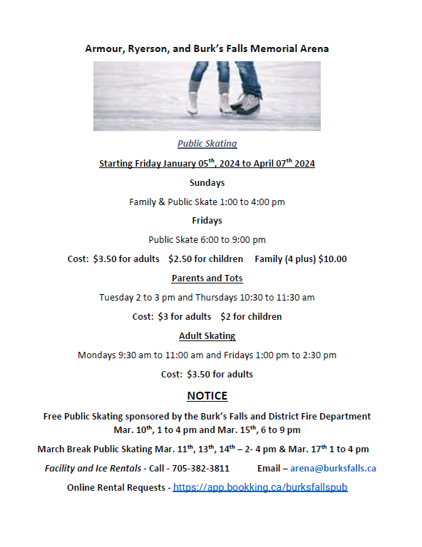 The Village of Burk’s Falls - Arena