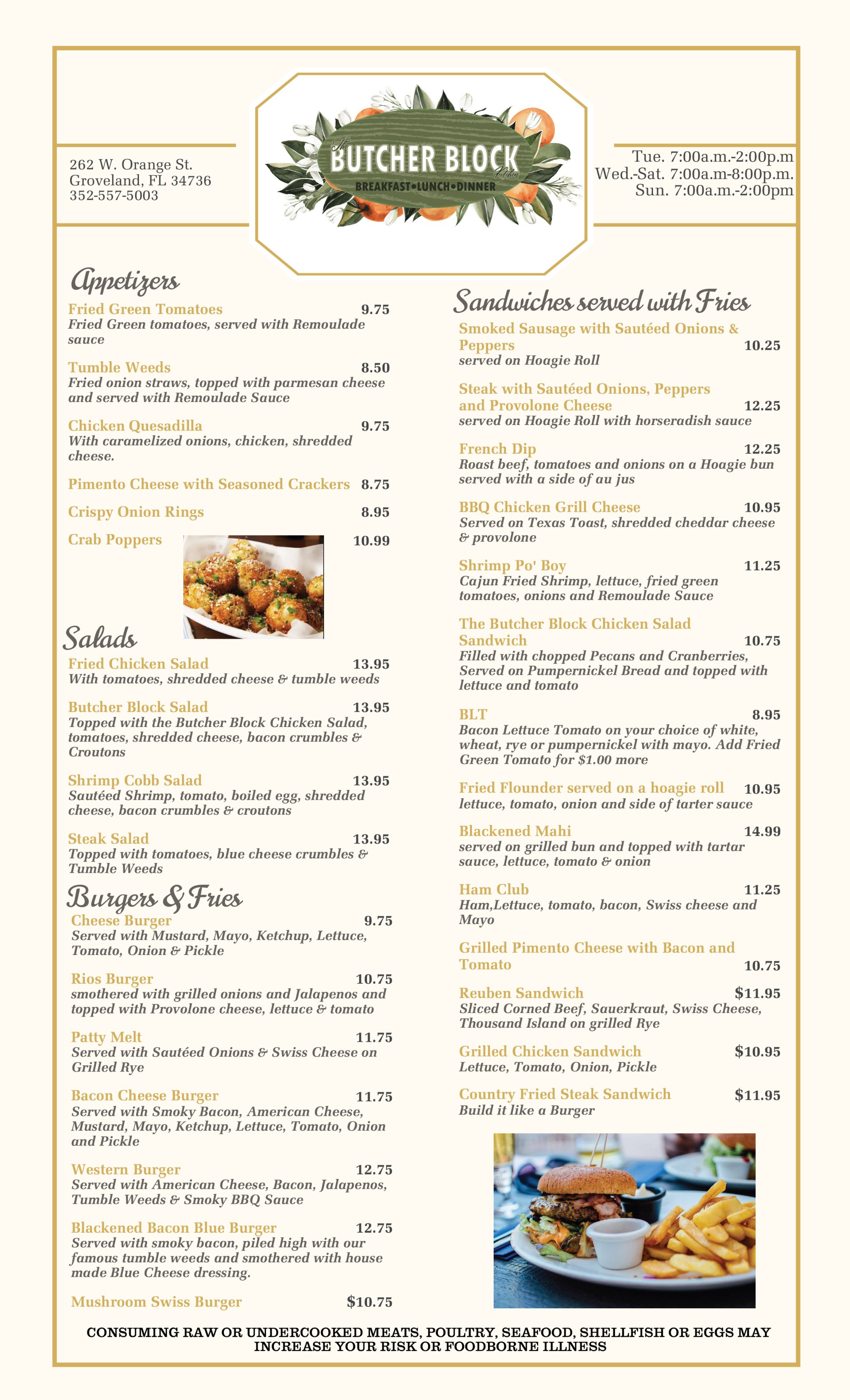 The Butcher Block Kitchen | Best Food and Drinks in Groveland Florida