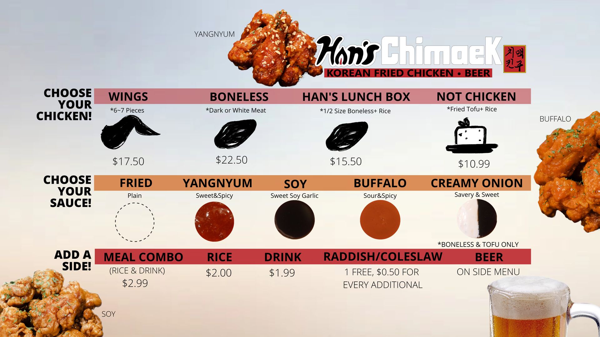 Korean Cuisine | Boise, ID | Han’s Chimaek