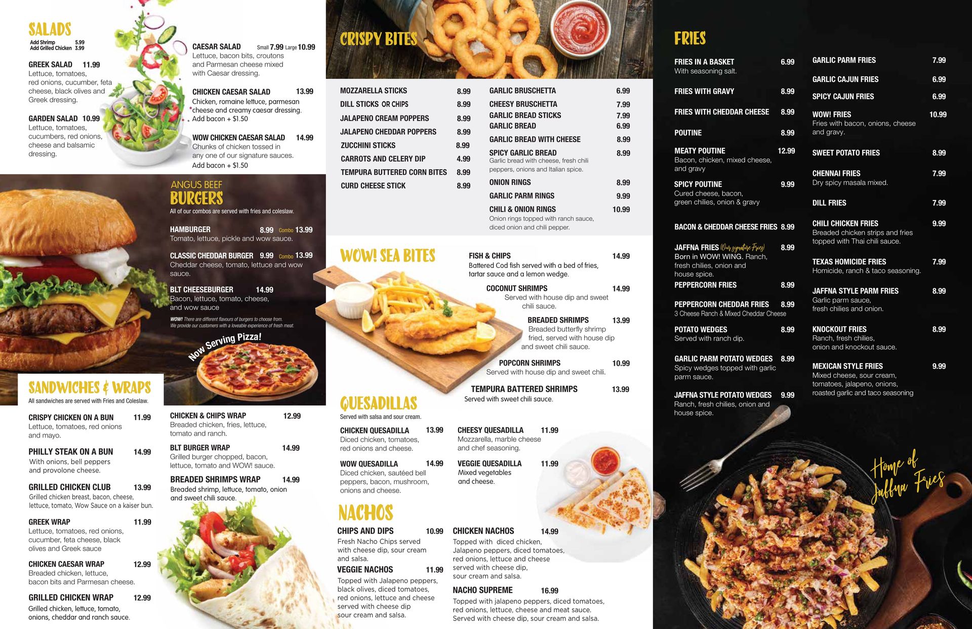 Menu | Wow Wing House Cape Coral