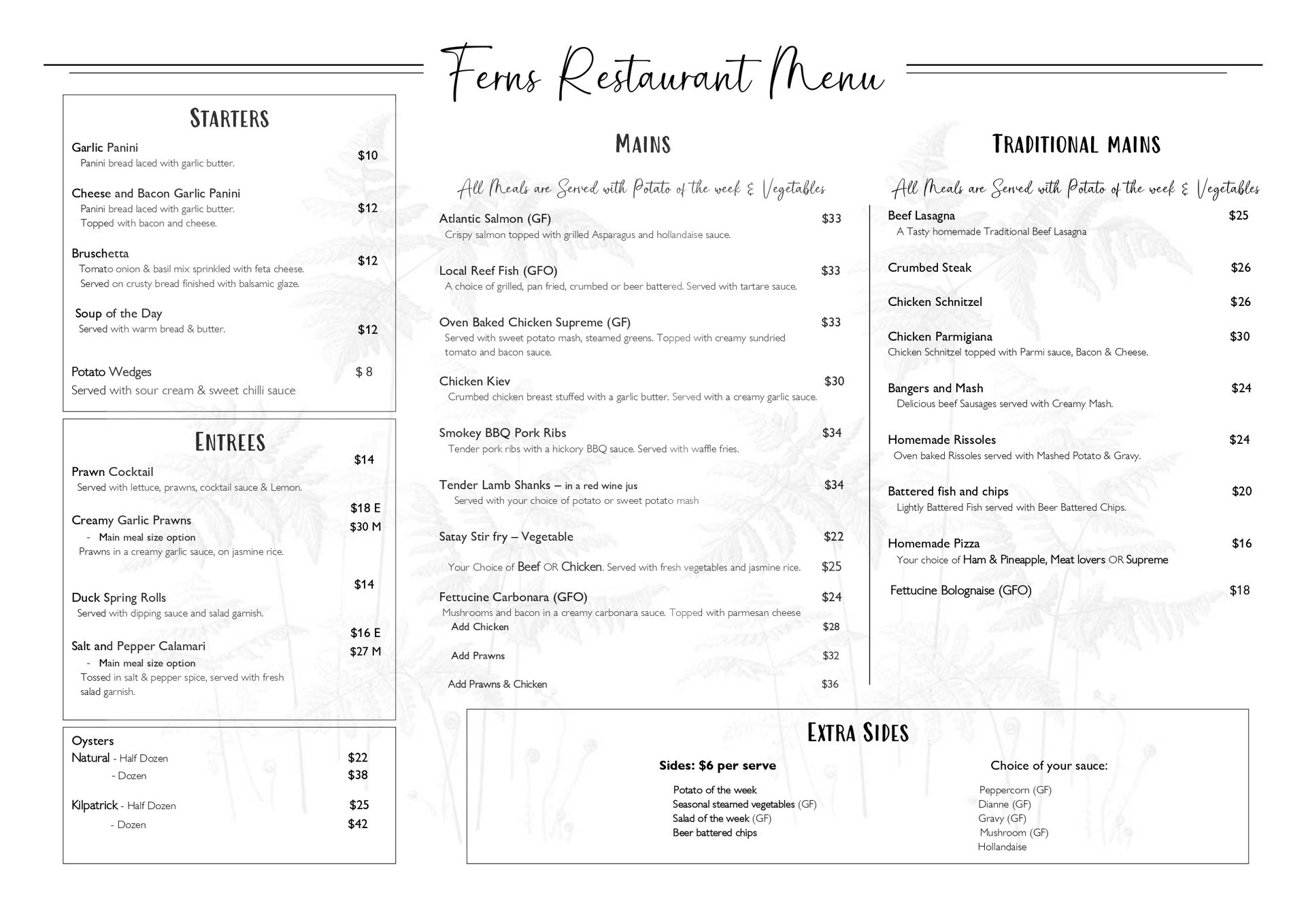 Ferns Restaurant & Bar at Rocky Gardens Motor Inn