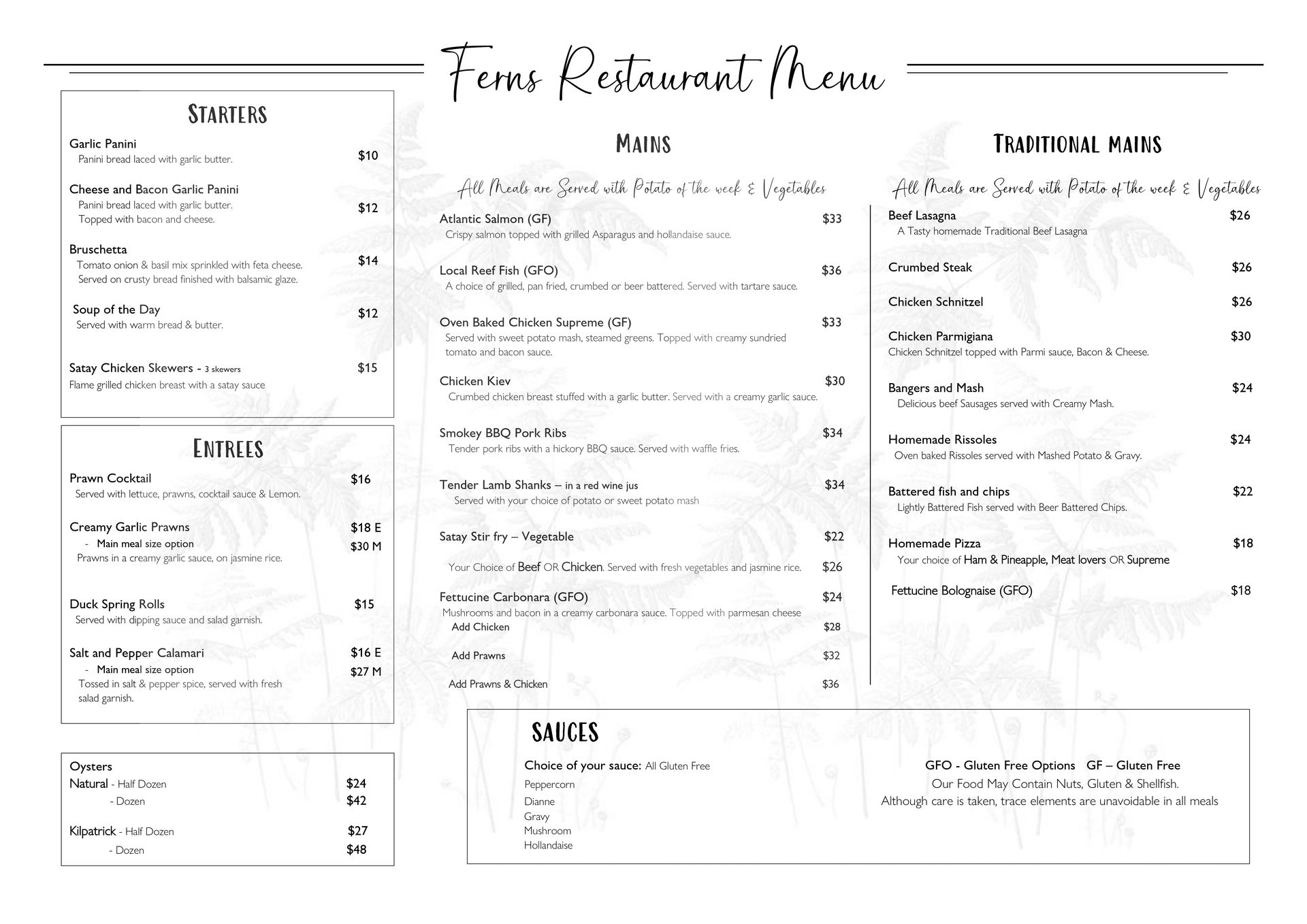 Ferns Restaurant & Bar at Rocky Gardens Motor Inn
