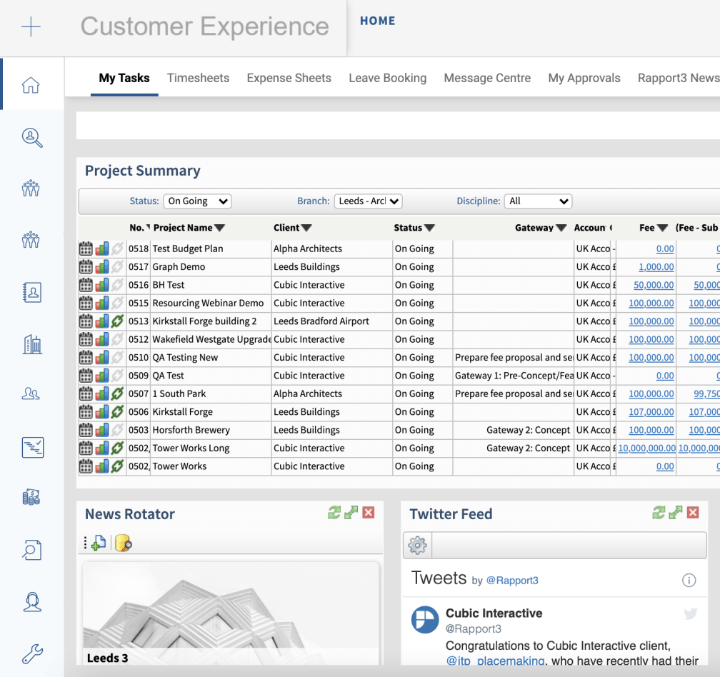 Rapport3 Project and Resource Management Software for Project Managers