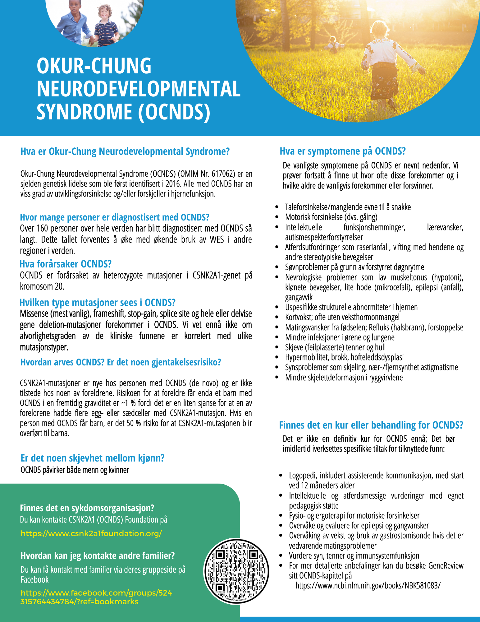Informational Handouts | CSNK2A1 Foundation