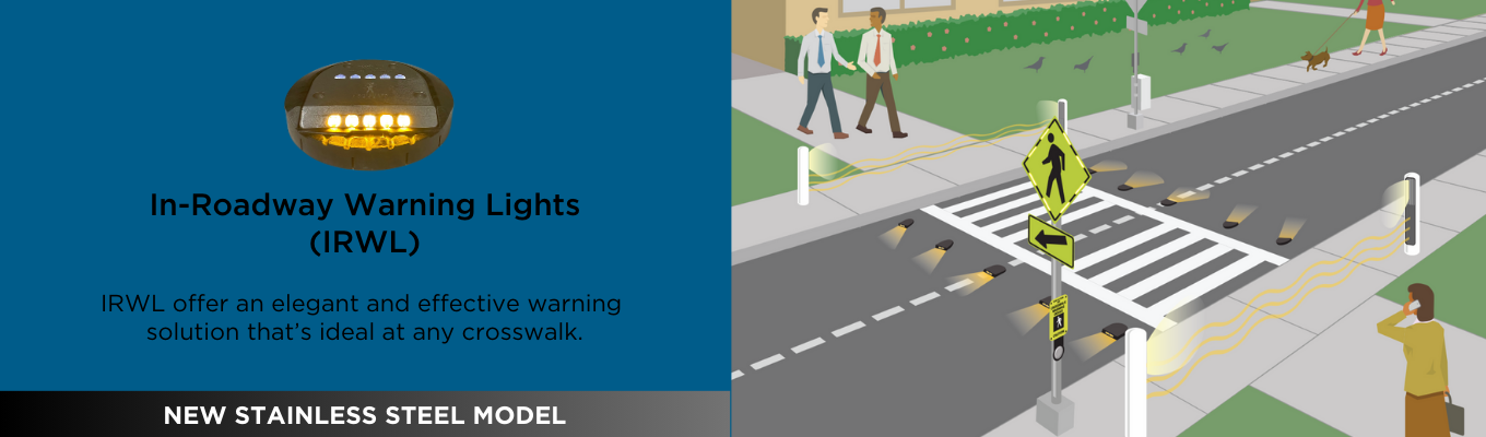 Smart Crosswalk In-Roadway Warning Lights | LightGuard Systems