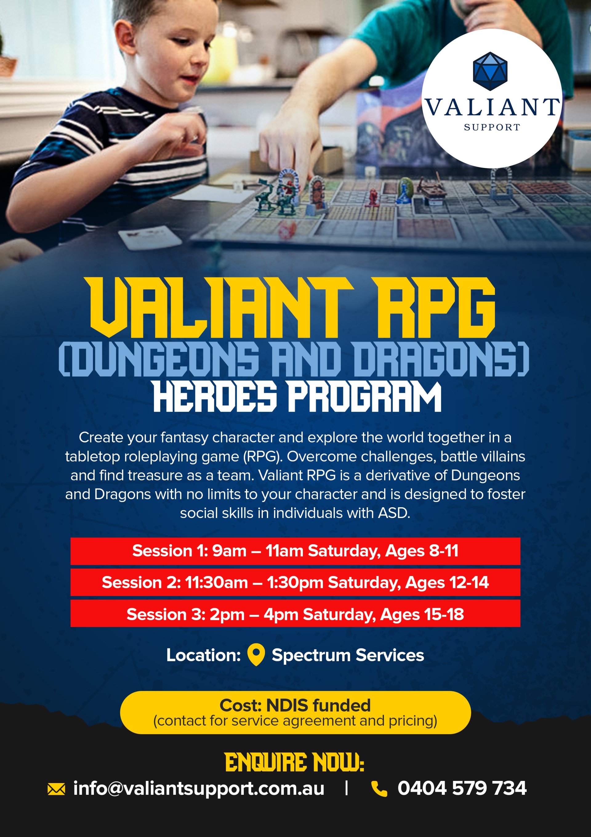 Valiant Support | Dungeons & Dragons Valiant RPG Social Group Brisbane