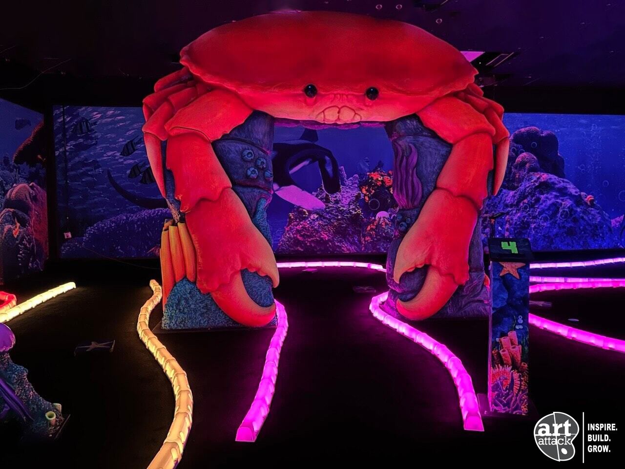 Black Light LED Mini Golf | Art Attack FEC