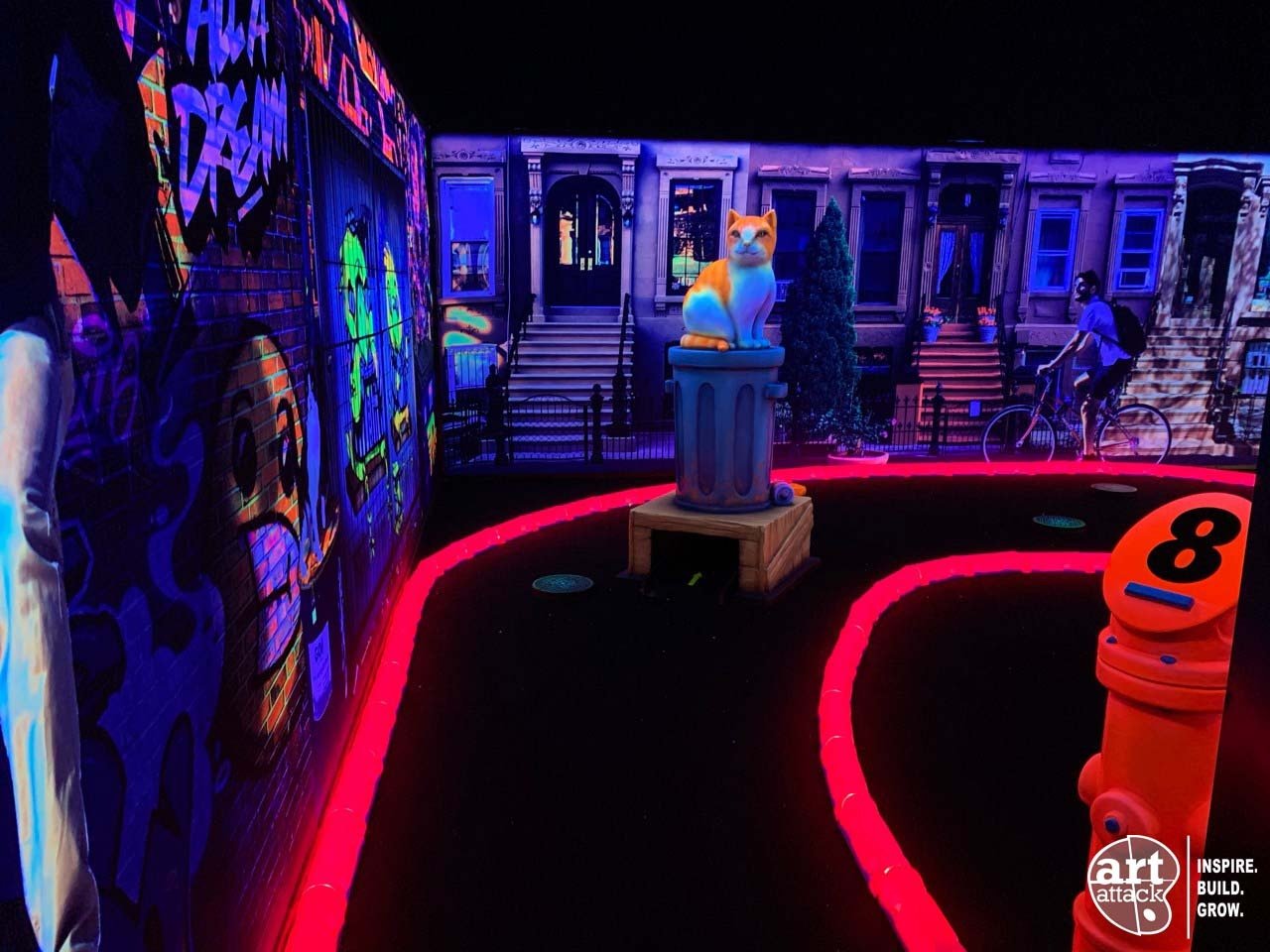 Black Light LED Mini Golf | Art Attack FEC